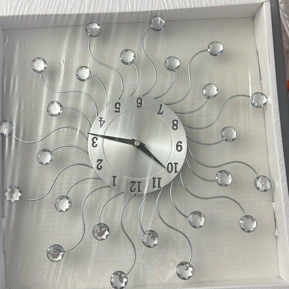 Wall Decor | 15 Inch Bling Wavy Clock Brad New | Poshmark